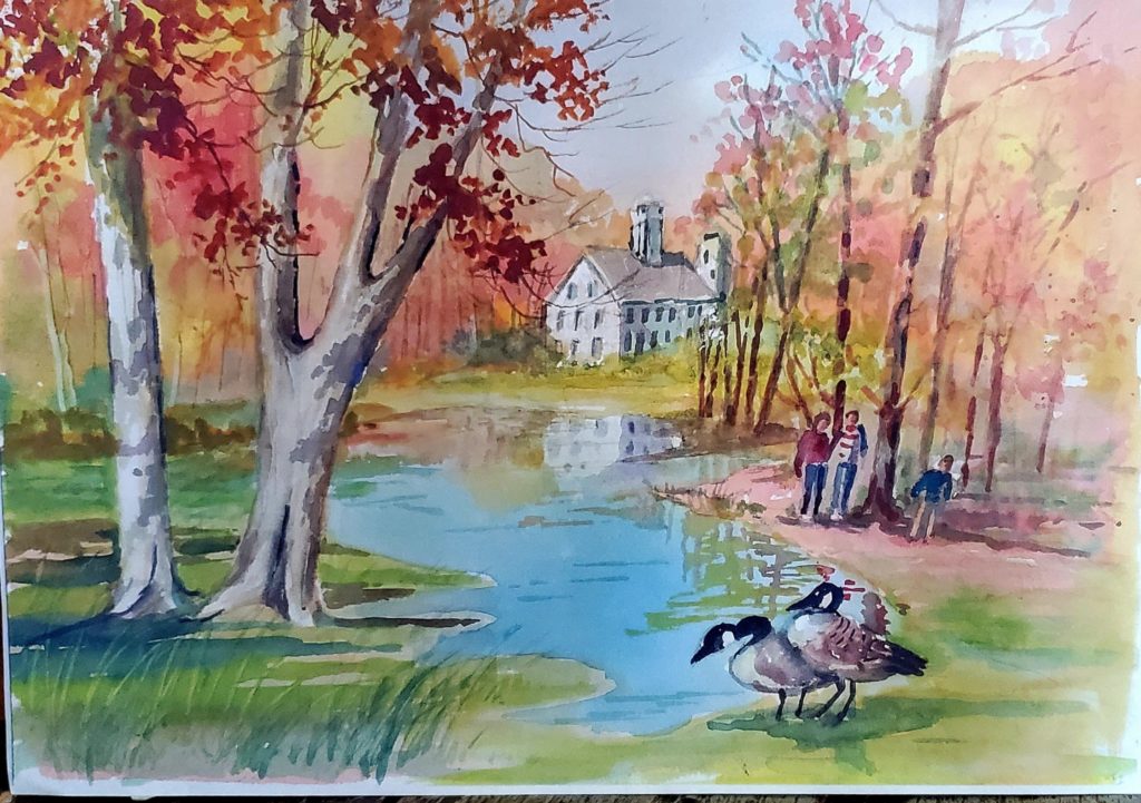 “Enameling Building” Pauline Mickle Watercolor Print – The Historic ...